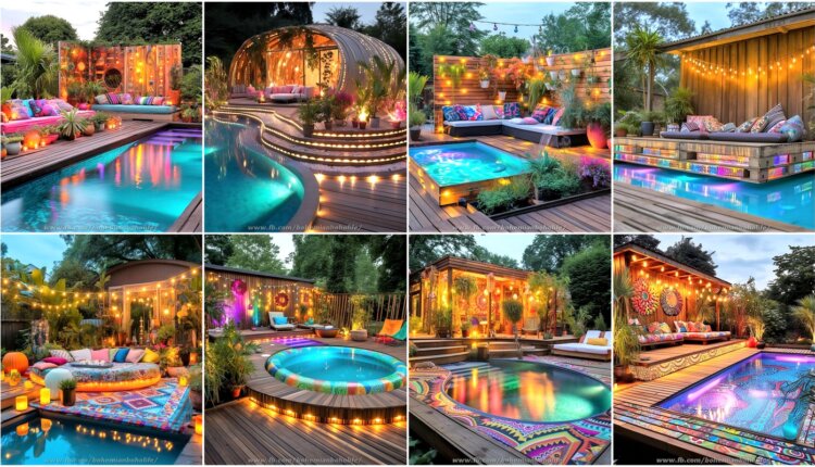 Backyard Garden Pool Design Ideas With Bohemian Style Decor – Pergola ...