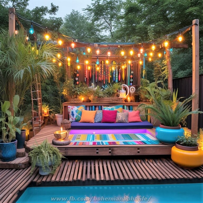 Backyard Garden Pool Design Ideas With Bohemian Style Decor – Pergola ...