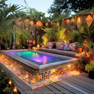 Backyard Garden Pool Design Ideas With Bohemian Style Decor – Pergola ...