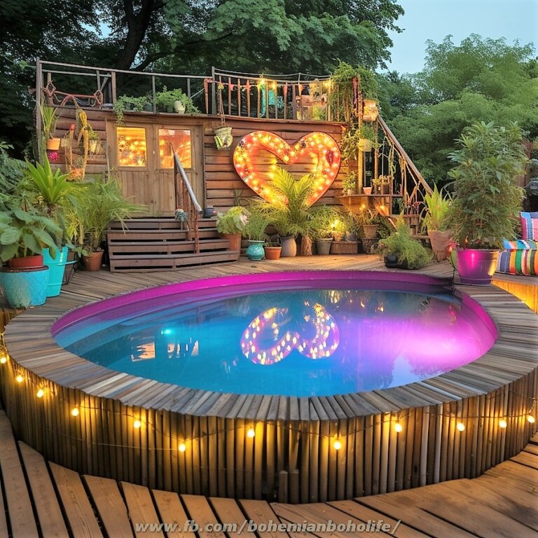Backyard Garden Pool Design Ideas With Bohemian Style Decor – Pergola ...