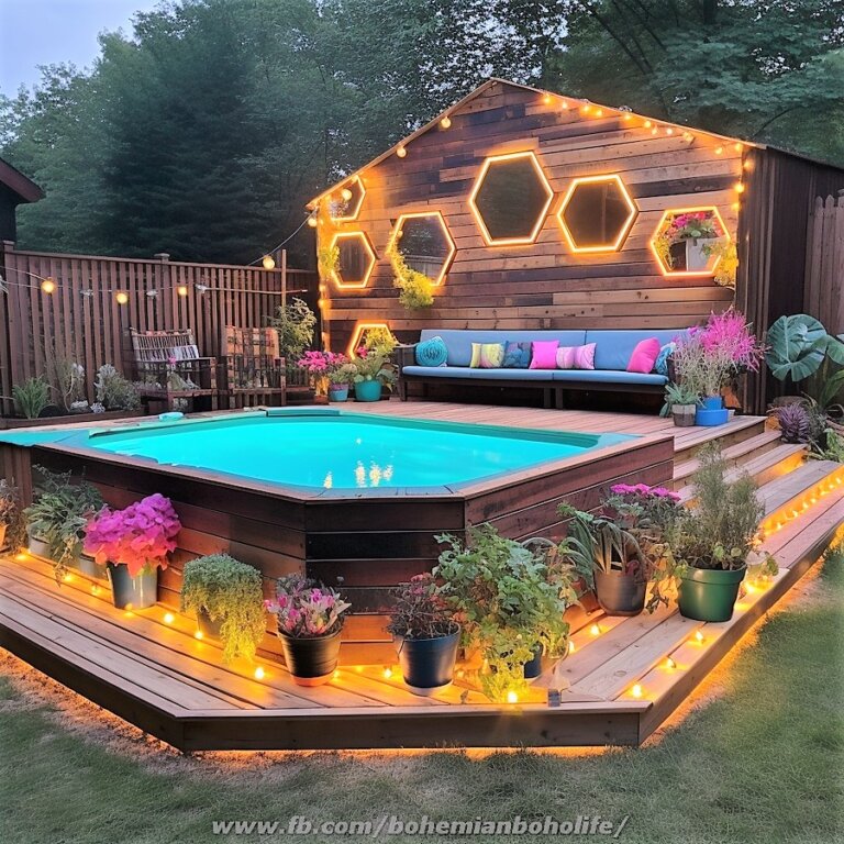 Backyard Garden Pool Design Ideas With Bohemian Style Decor – Pergola ...